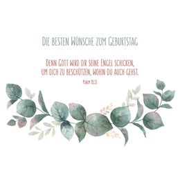 Geburtstagskarte - Die besten W&uuml;nsche zum Geburtstag (6 St&uuml;ck)