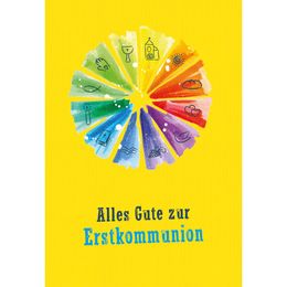 Gl&uuml;ckwunschkarte - Alles Gute zur Erstkommunion (6 St&uuml;ck)