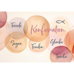 Gl&uuml;ckwunschkarte - Konfirmation (6 St&uuml;ck)