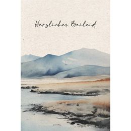Trauerkarte - Herzliches Beileid (6 St&uuml;ck)