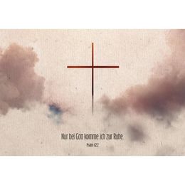 Trauerkarte - Nur bei Gott komme ich zur Ruhe (6 St&uuml;ck)