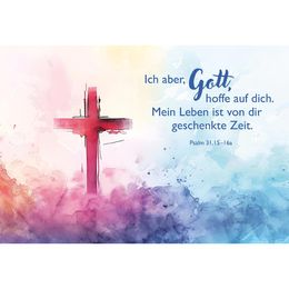 Gl&uuml;ckwunschkarte zum Priesterjubil&auml;um - Ich aber, Gott, hoffe auf dich (3 St&uuml;ck)