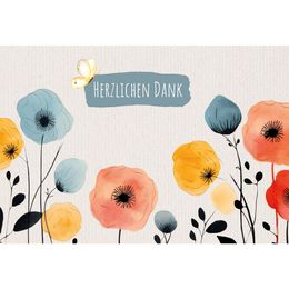 Dankeskarte - Herzlichen Dank (6 St&uuml;ck)