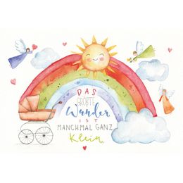 Gl&uuml;ckwunschkarte zur Geburt - Das gr&ouml;&szlig;te Wunder... (6 St&uuml;ck)