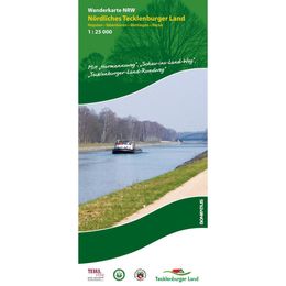 Wanderkarte NRW: N&ouml;rdliches Tecklenburger Land 1 : 25 000