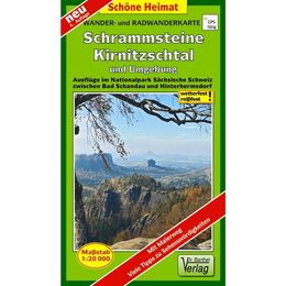 Wander- und Radwanderkarte Schrammsteine, Kirnitzschtal und Umgebung 1 : 20 000