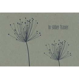 Trauerkarte - In stiller Trauer (6 St&uuml;ck)