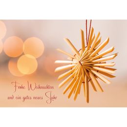 Gl&uuml;ckwunschkarte - Frohe Weihnachten und ein gutes neues Jahr (6 St&uuml;ck)