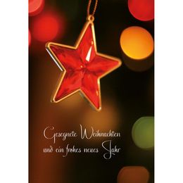 Gl&uuml;ckwunschkarte - Gesegnete Weihnachten und ein frohes neues Jahr (6 St&uuml;ck)