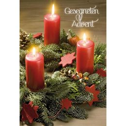Gl&uuml;ckwunschkarte Gesegneten Advent (6 St&uuml;ck)