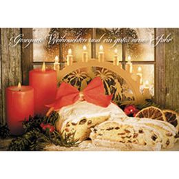 Gl&uuml;ckwunschkarte Gesegnete Weihnachten und ein gutes neues Jahr (6 St&uuml;ck)