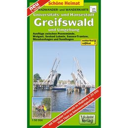 Hansestadt Greifswald und Umgebung Radwander- und Wanderkarte 1 : 50 000. Mit St...