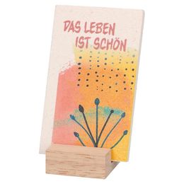 Natursteintafel - Das Leben ist sch&ouml;n (1 St&uuml;ck)