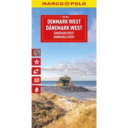 MARCO POLO Reisekarte D&auml;nemark West 1:225.000
