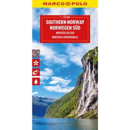 MARCO POLO Reisekarte Norwegen S&uuml;d 1:325.000