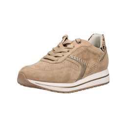 Gabor COMFORT Damen Sneaker "Gabor Comfort Sneaker Leder", Gr. 40,5, beige, Leder, Schuhe