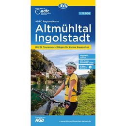 ADFC-Regionalkarte Altm&uuml;hltal Ingolstadt, 1:75.000, rei&szlig;- und wetterfest, GPS-Tr...
