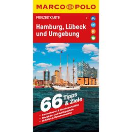 MARCO POLO Freizeitkarte 7 Hamburg, L&uuml;beck und Umgebung 1:100.000