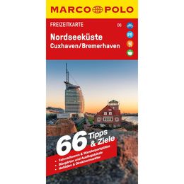 MARCO POLO Freizeitkarte 6 Nordseek&uuml;ste, Cuxhaven, Bremerhaven 1:100.000