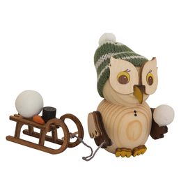 Mini-Eule mit Schlitten