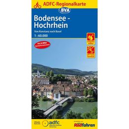 ADFC-Regionalkarte Bodensee-Hochrhein von Konstanz nach Basel 1:60.000