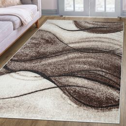 Teppich OTTO HOME, B:160cm H:9mm L:230cm, braun, Kunstfaser, Wohnzimmer, Teppiche, "Tritom", mit besonders weichem Flor, Kurzflor, modernes Wellen