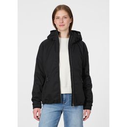 Ragwear Damen Outdoorjacke "DIZZIE"schwarz, Gr. S, unifarben, Web, Obermaterial: 100% Polyester, Jacken, Wasserabweisend mit Kordelzug am Saum und