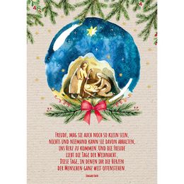 Postkarte zu Weihnachten - Freude (10 St&uuml;ck)