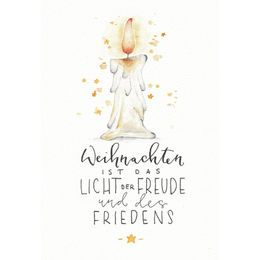Weihnachtskarte - Weihnachten ist das Licht der Freude... (6 St&uuml;ck)