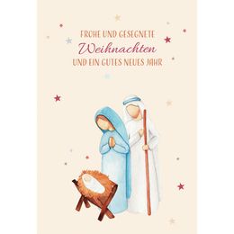 Weihnachtskarte - Frohe und gesegnete Weihnachten und ein gutes neues Jahr (6 St...
