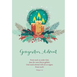 Gl&uuml;ckwunschkarte - Gesegneten Advent (6 St&uuml;ck)