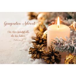 Gl&uuml;ckwunschkarte - Gesegneten Advent (6 St&uuml;ck)