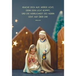 Gl&uuml;ckwunschkarte zu Weihnachten - Heilige Familie (6 St&uuml;ck)