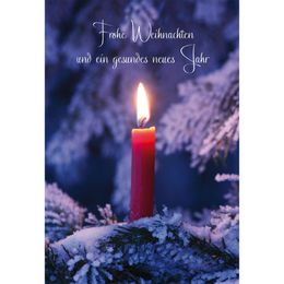 Weihnachtskarte - Frohe Weihnachten und ein gesundes neues Jahr (6 St&uuml;ck)