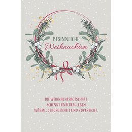 Weihnachtskarte - Besinnliche Weihnachten (6 St&uuml;ck)