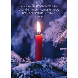 Postkarte zu Weihnachten - Der Herr kommt bald (10 St&uuml;ck)