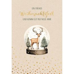 Weihnachtskarte - Ein frohes Weihnachtsfest und komm gut ins neue Jahr (6 St&uuml;ck)