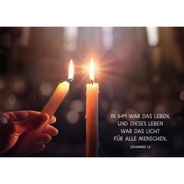Postkarte zu Weihnachten - In ihm war das Leben... (10 St&uuml;ck)
