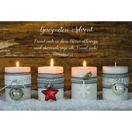 Gl&uuml;ckwunschkarte - Gesegneten Advent (6 St&uuml;ck)