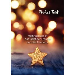 Postkarte zu Weihnachten - Frohes Fest (10 St&uuml;ck)