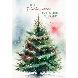 Weihnachtskarte - Frohe Weihnachten und ein gutes neues Jahr (6 St&uuml;ck)