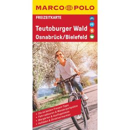 MARCO POLO Freizeitkarte Teutoburger Wald, Osnabr&uuml;ck, Bielefeld 1:110 000