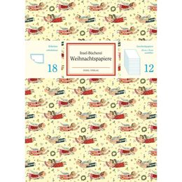 Insel-B&uuml;cherei Geschenkpapier Set Weihnachtsmotive