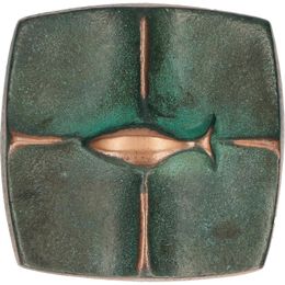 Kreuzplakette aus Bronze mit Fisch - Ich bin bei dir (1 St&uuml;ck)