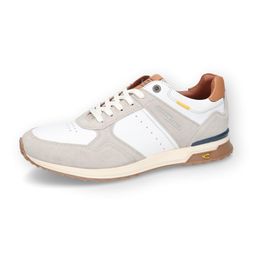 Camel Active Herren Sneaker, Gr. 40, beige, Glattleder, Veloursleder, Schuhe, Runner Sneaker, Schn&uuml;rschuh, Freizeitschuh mit Kontrastbesatz