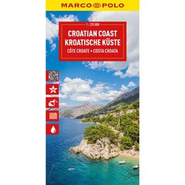 MARCO POLO Reisekarte Kroatische K&uuml;ste 1:225.000