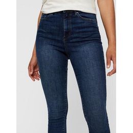 V&eacute;ro Moda VERO MODA Damen High-waist-Jeans "VMSOPHIA", blau, Gr. L, Denim/Jeans, Obermaterial: 85% Baumwolle, 13% Polyester, 2% Elasthan, Jeans