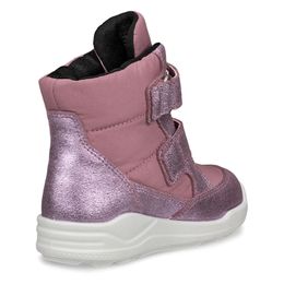 Ecco M&auml;dchen Klettstiefel "Urban Mini", Gr. 26, rosa, Textil, Veloursleder, metallic, Schuhe, Winterboots, Winterstiefel, Stiefelette mit GORE-TEX