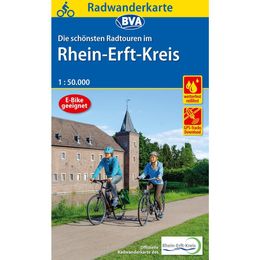 Radwanderkarte BVA Die sch&ouml;nsten Radtouren im Rhein-Erft-Kreis 1:50.000, rei&szlig;- ...