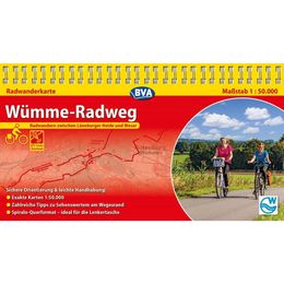Kompakt-Spiralo BVA W&uuml;mme-Radweg, 1:50.000, mit GPS-Track Download